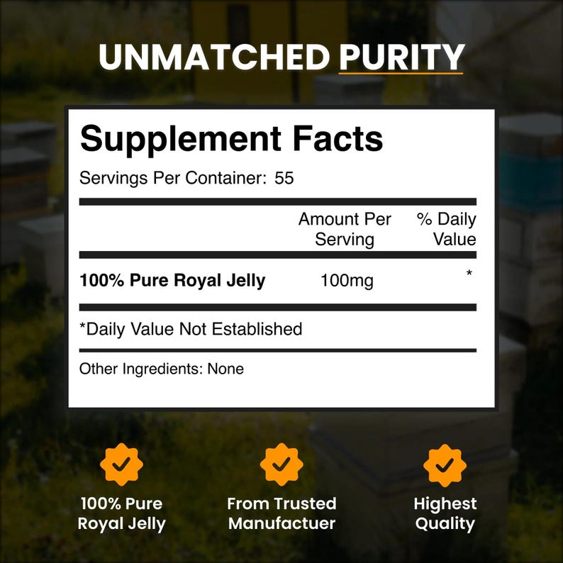 100% Pure Fresh Royal Jelly Highest Quality, Gelee Royale 55g,110g,165g Bee Honey Raw Product ...