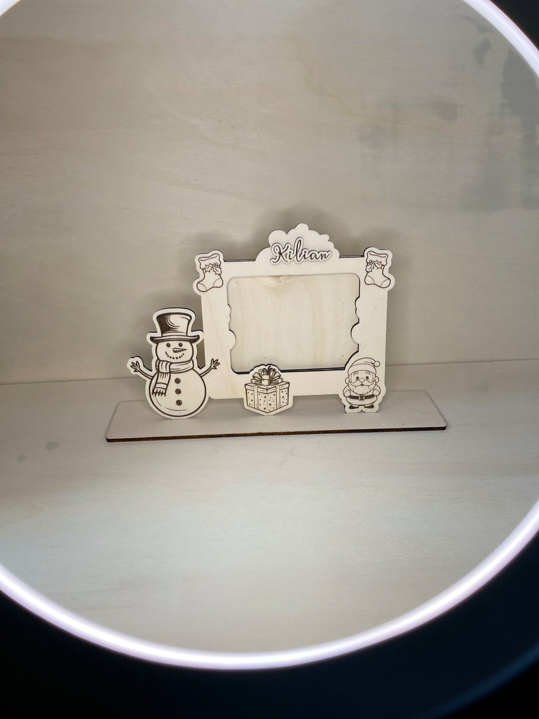 Merry Christmas Picture Frame Personalize Wooden Picture - Etsy