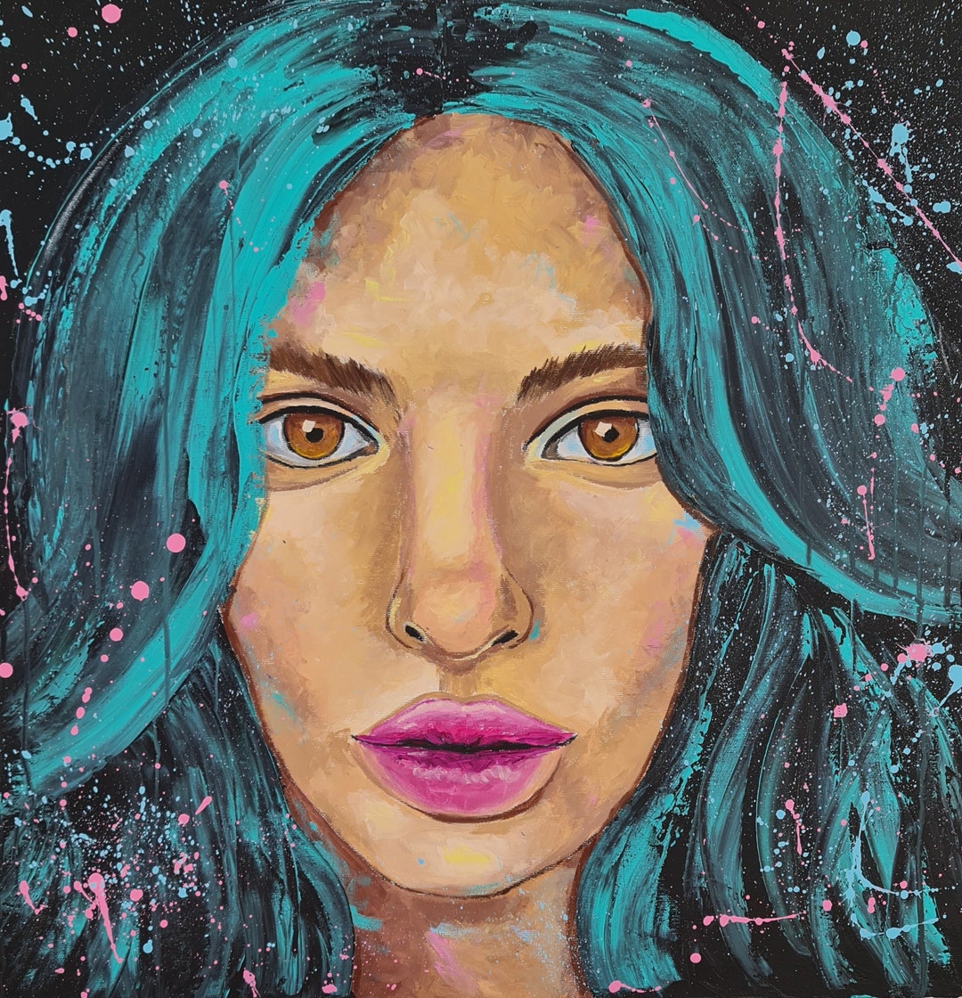 Emily Original Acrylic and Oil Painting on Canvas - Etsy