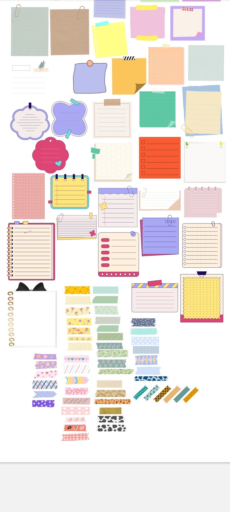 130 Digital Sticky Notes, Digital Stickers, Png Stickers, Goodnotes ...