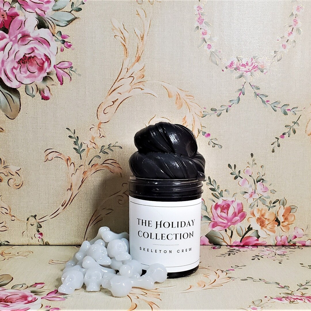 Black Halloween Skeleton Slime Personalized Slime Gift Party - Etsy