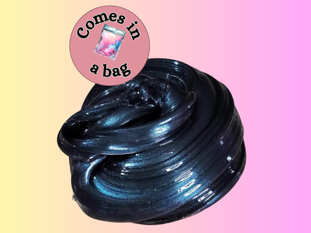 Color Shift Black Slime, Homemade Chameleon Unscented Slime, Neutral ...