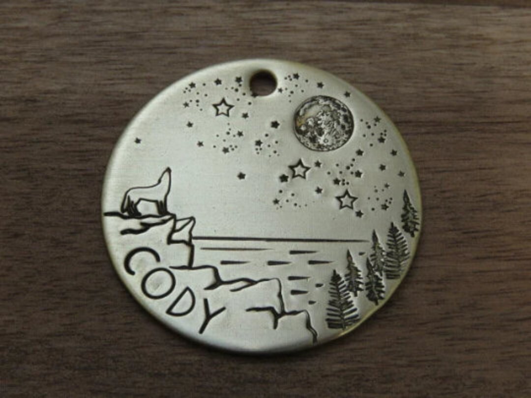 Circular Metal Pet Tag, Heavy Duty Dog Tag, Pet Tag With Image, Pet ID ...