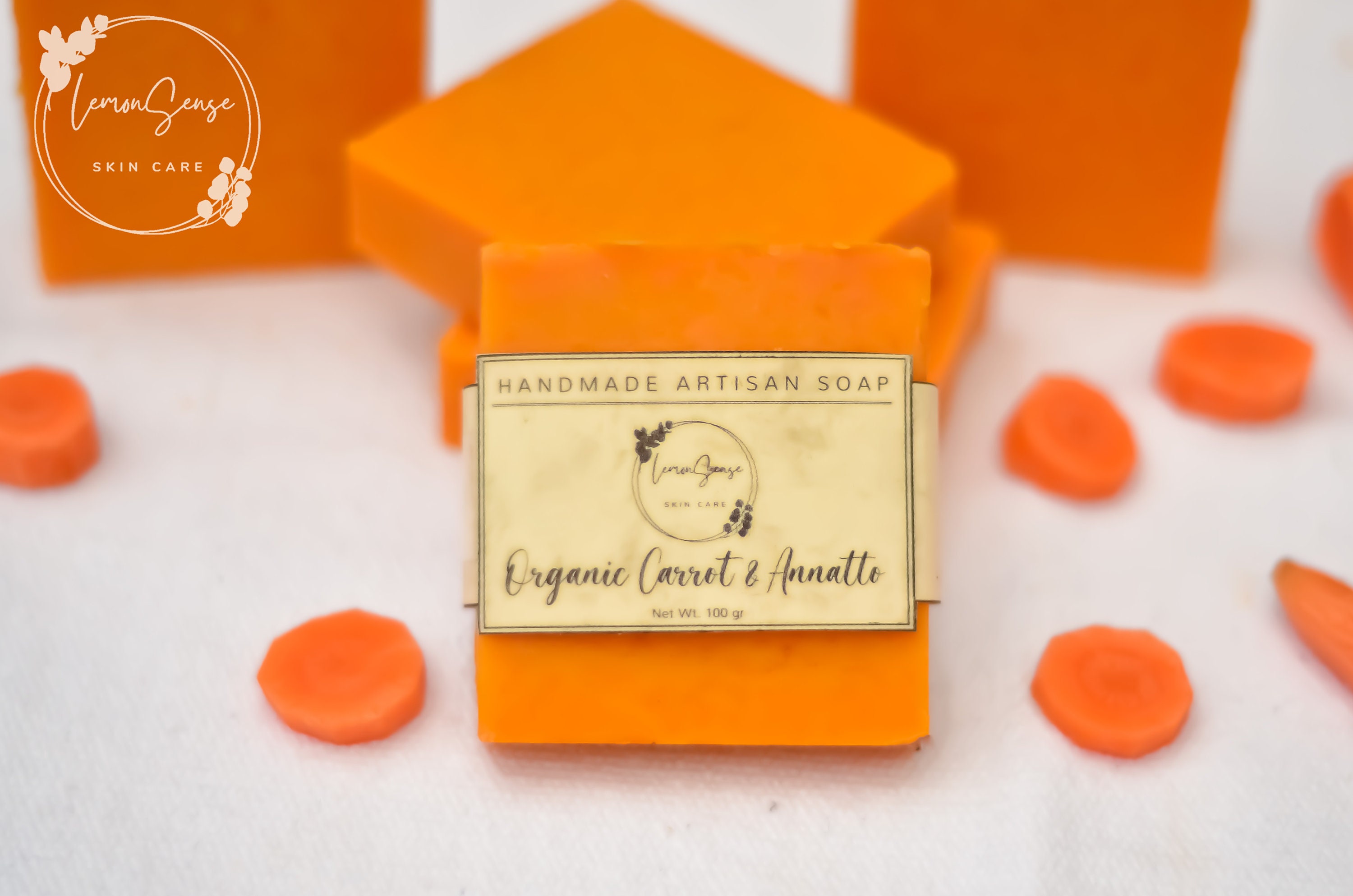 Organic Carrot Annatto Soap Bar: Handmade Cold Process Soap - Etsy