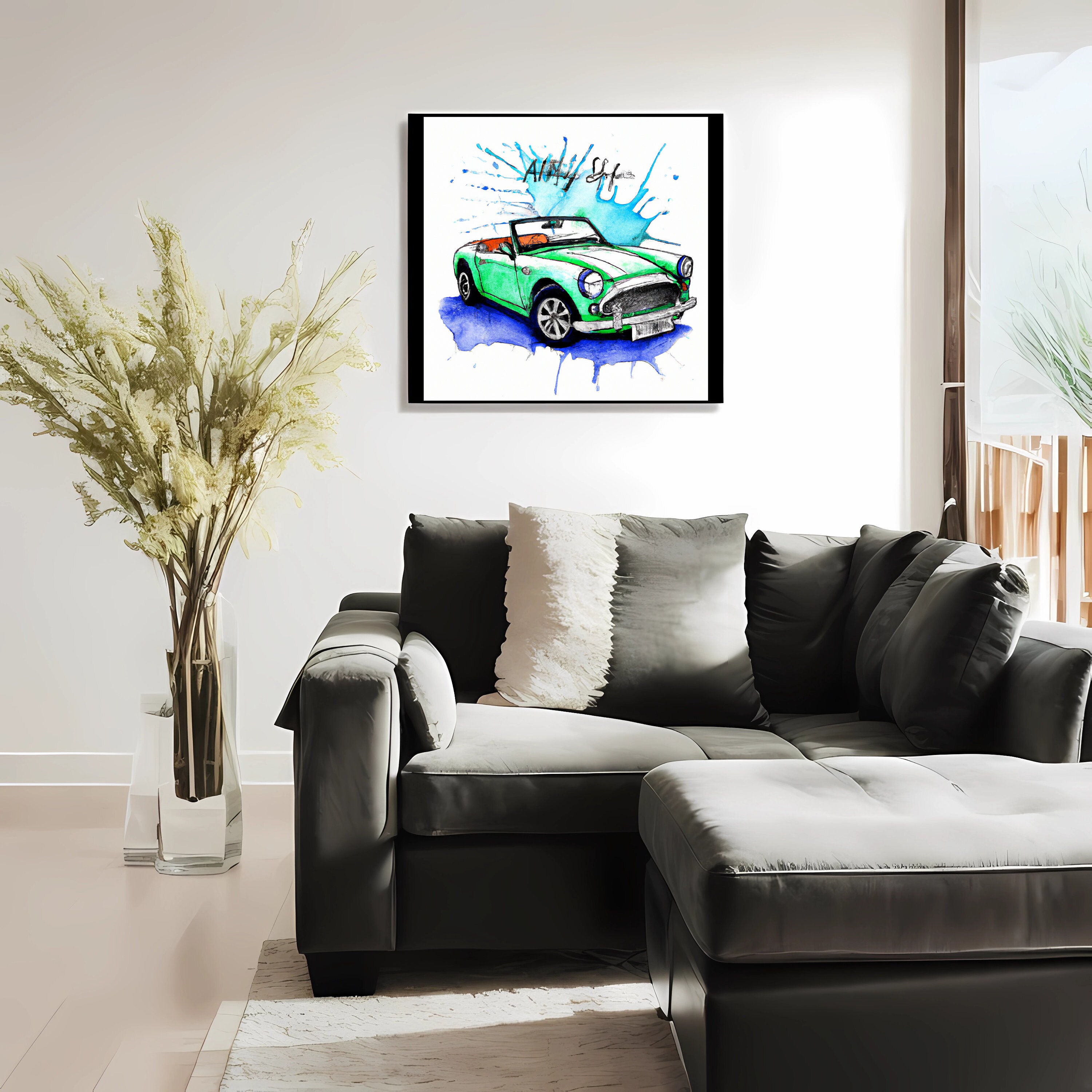 Classic Cars : Austin Healey Sprite. No.2. A Pen and Ink Image of a ...