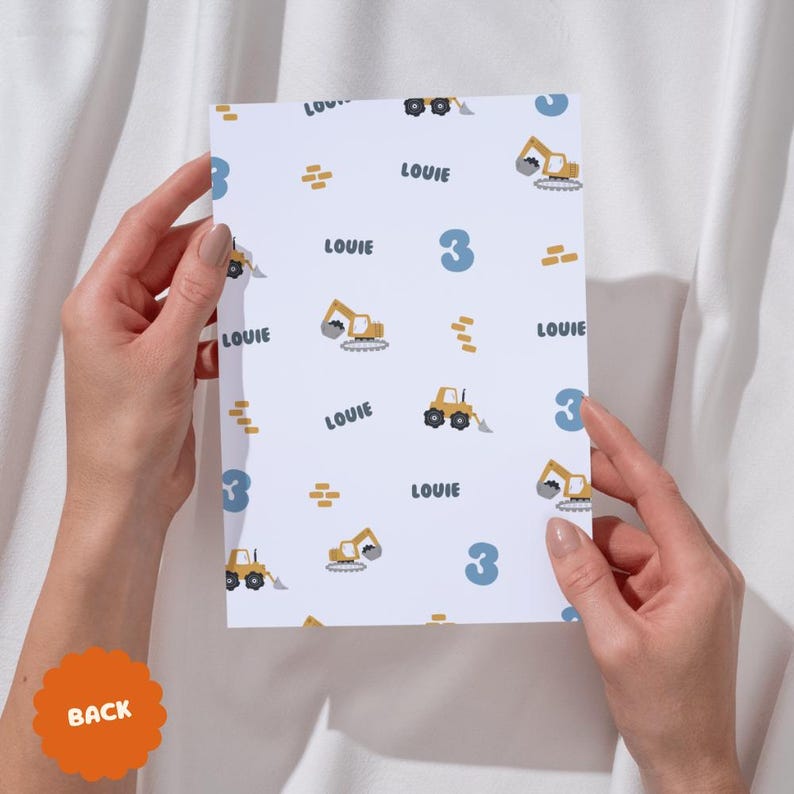 Construction Birthday Invitation | Digger Invitation Template - Etsy