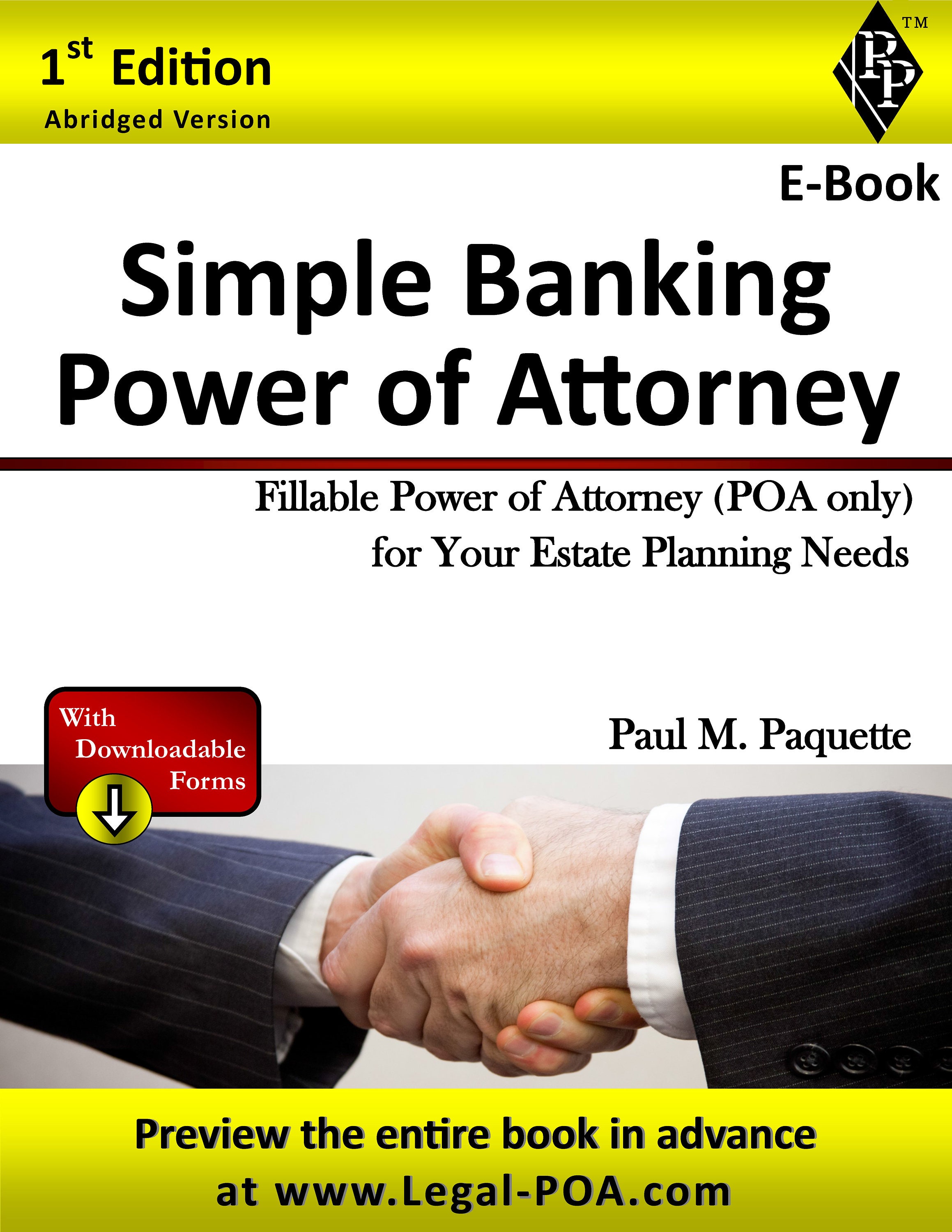 Simple Banking Power of Attorney Abridged Version Ebook PDF - Etsy