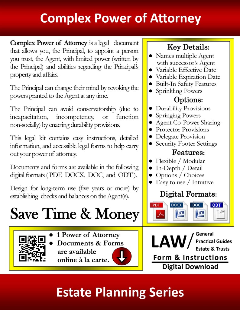 Complex Power of Attorney Legal Kit POA Only - Etsy
