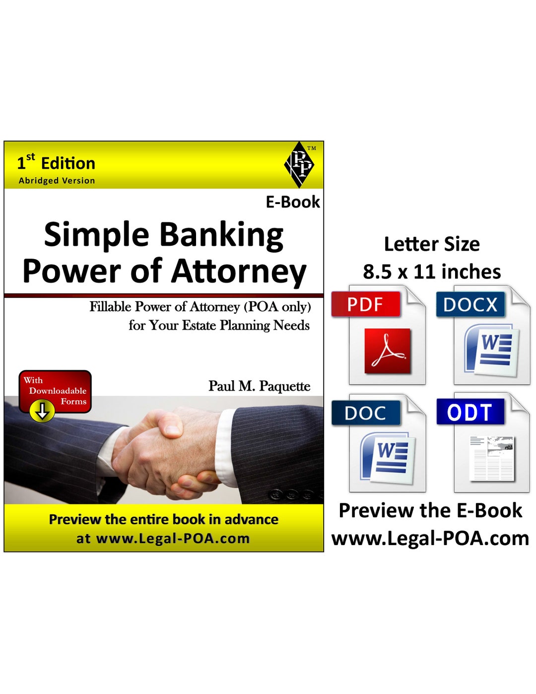 Simple Banking Power of Attorney Abridged Version Ebook PDF - Etsy