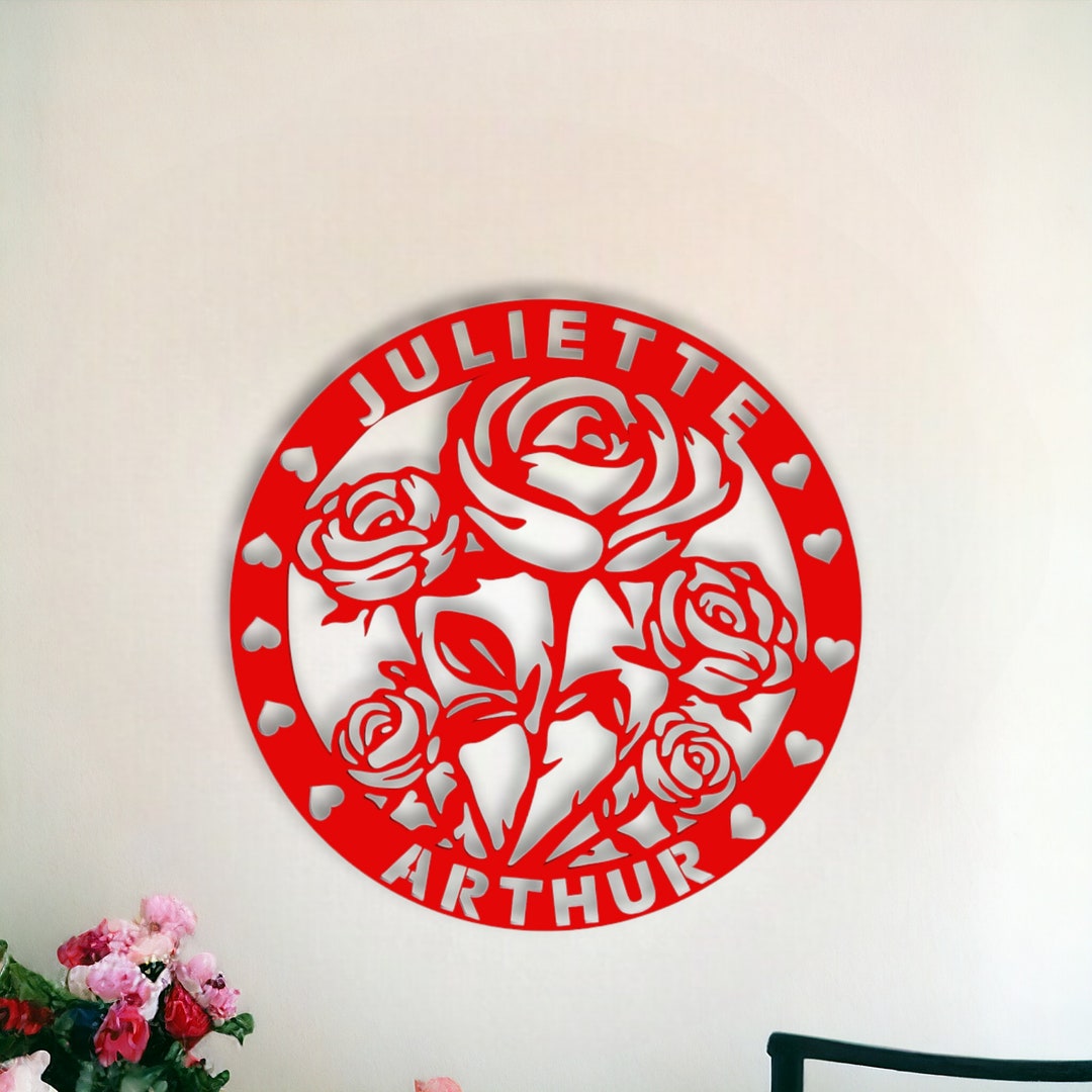 Circle Wall Decoration With Roses - Etsy