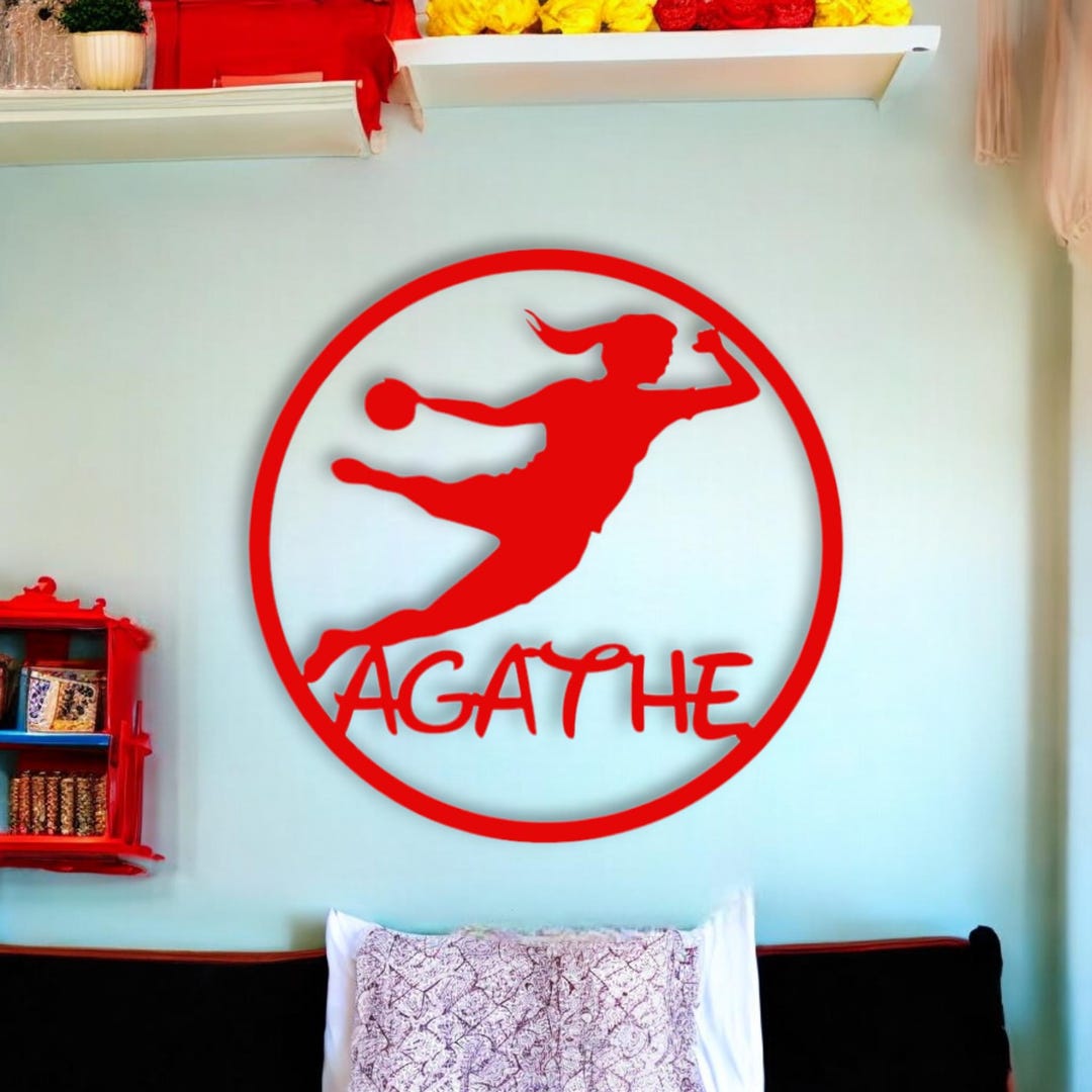 Personalized Women's Handball Decoration With First Name - Etsy