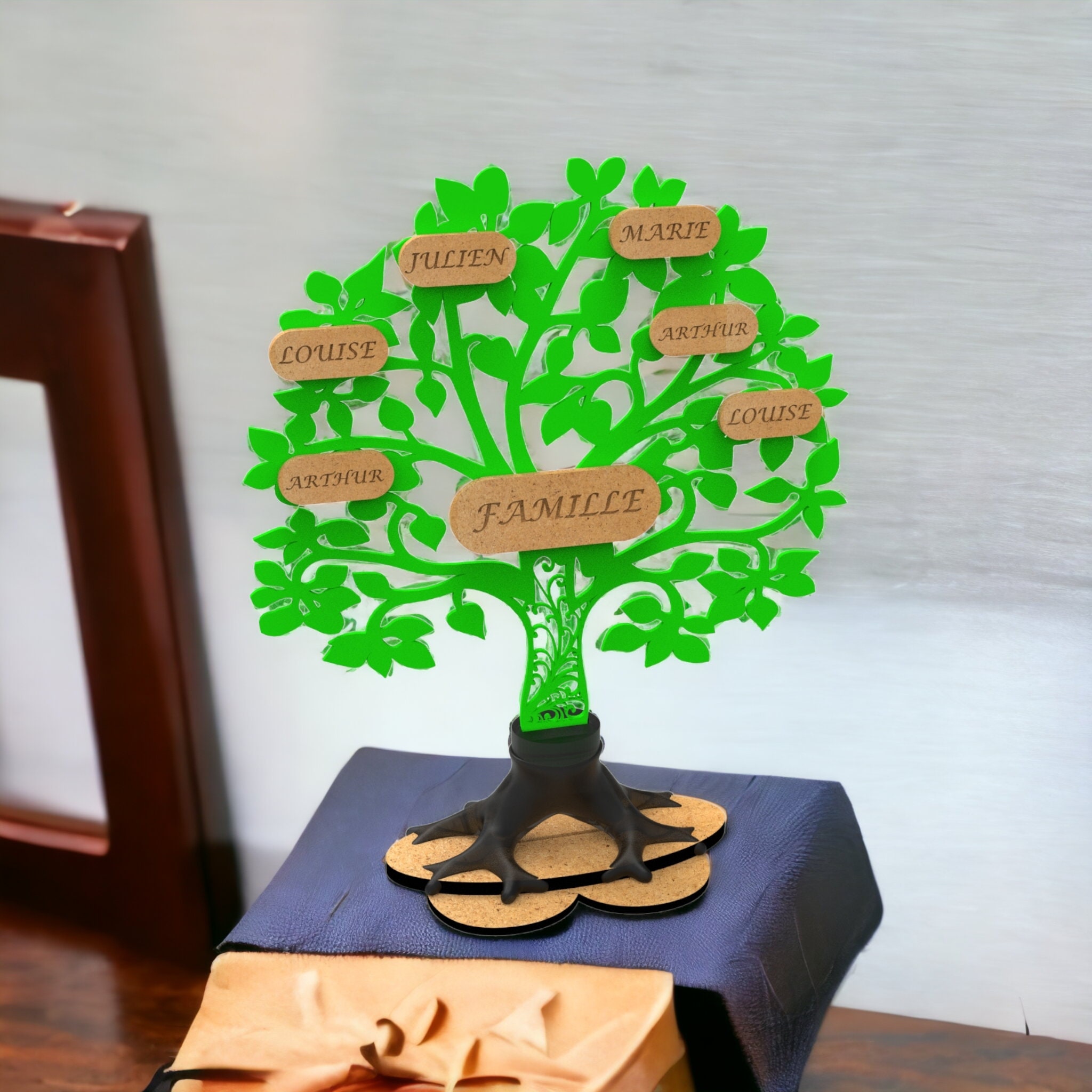 Arbre de vie personnalisé, Arbre Généalogique Famille sur socle - Etsy ...