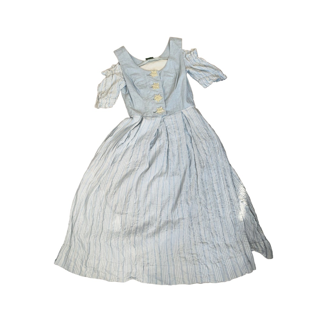 Light Blue 1990 Traditional Cotton Dirndl Dress - Etsy