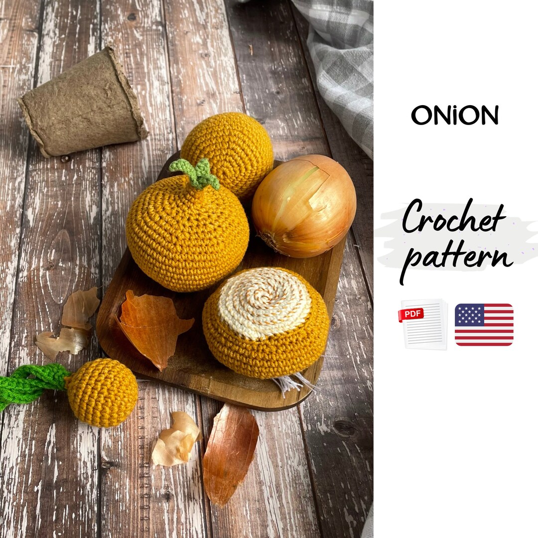 ONION Crochet Pattern. Crochet Vegetables Pattern. Play Food - Etsy