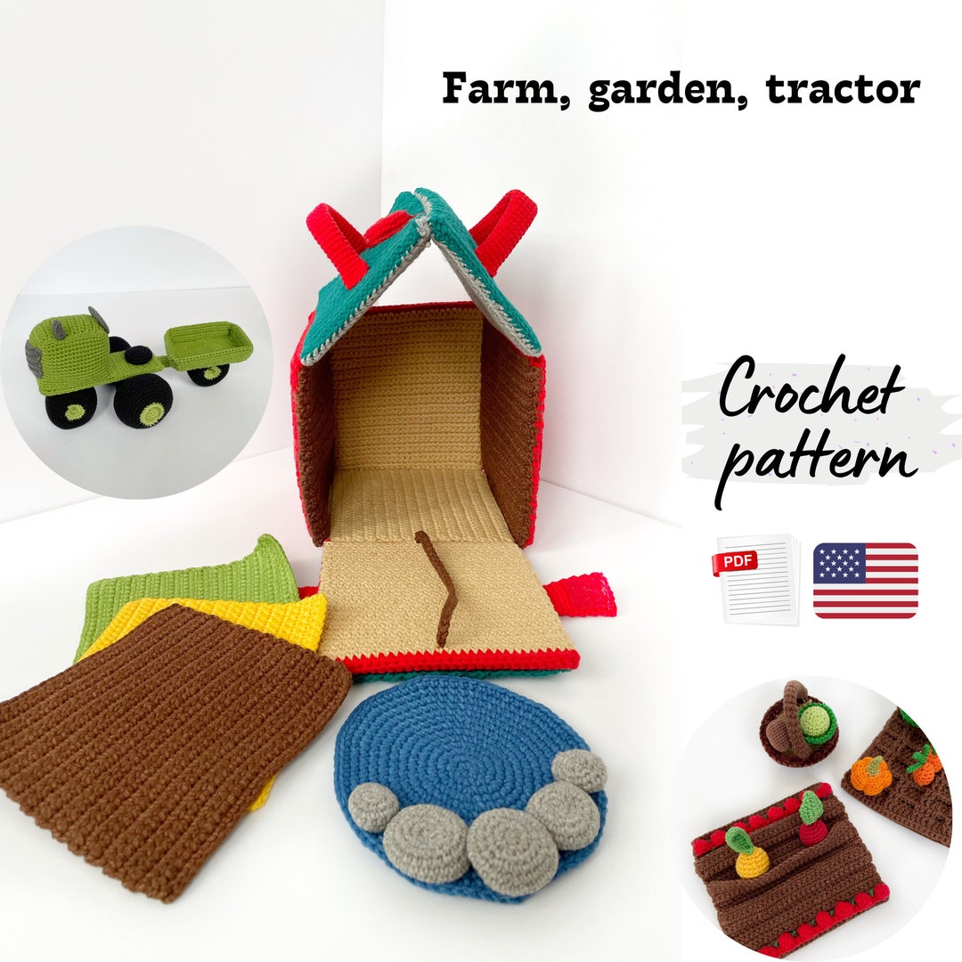Farm Crochet Pattern. Tractor Crochet Pattern. Garden Crochet - Etsy UK