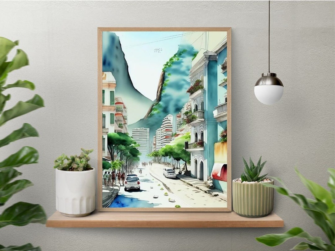 Rio De Janeiro Art Print Brazil Print Rio De Janeiro Wall - Etsy