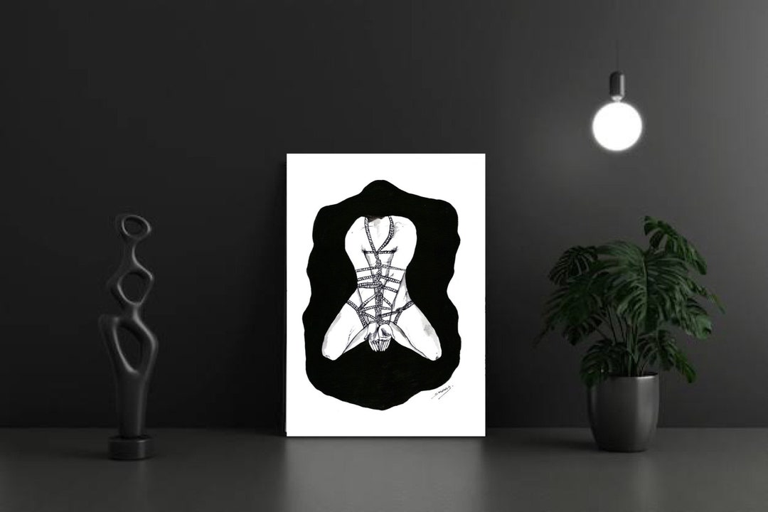 Shibari Illustration Watercolor and Ink Limited Edition Digital ...