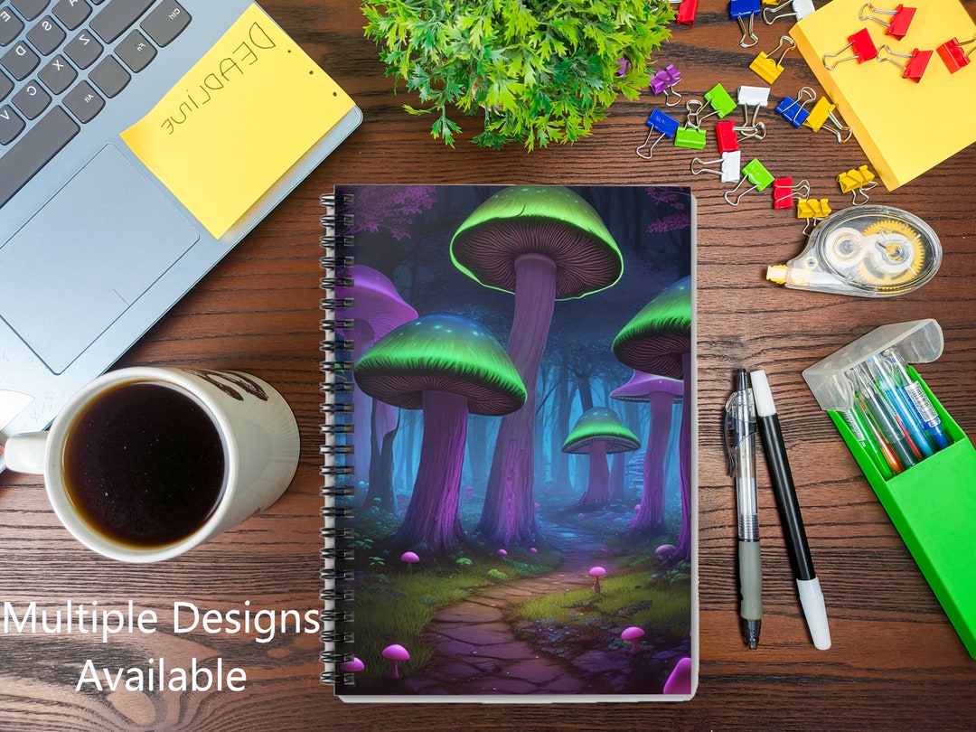 Cottagecore Mushroom Forest Spiral Notebooks Ruled Line - Etsy