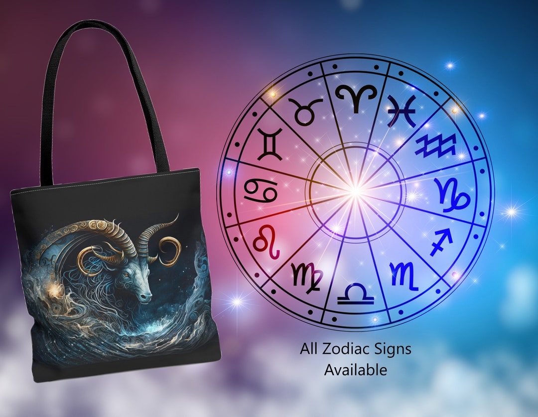 Zodiac Tote Bag, Sacred Zodiac Symbols, Astrology, Constellations - Etsy