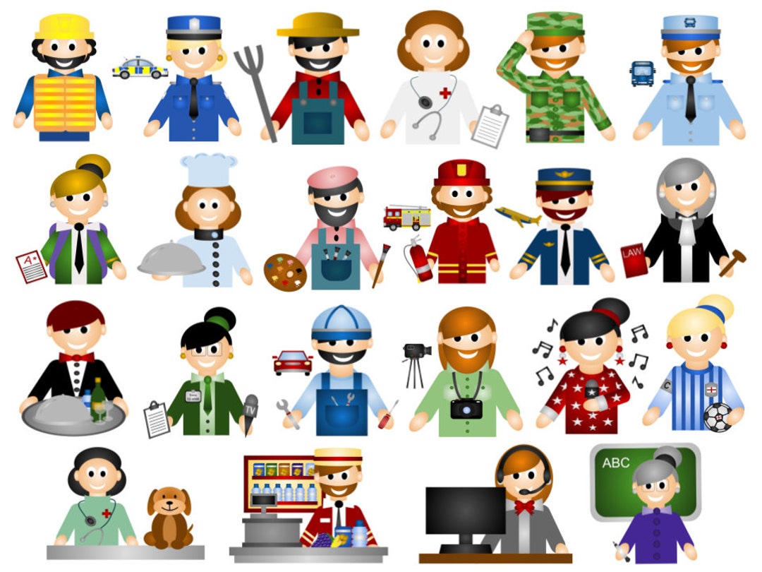 Jobs and Workplaces Clip Art 46 Images, Instant Download - Etsy