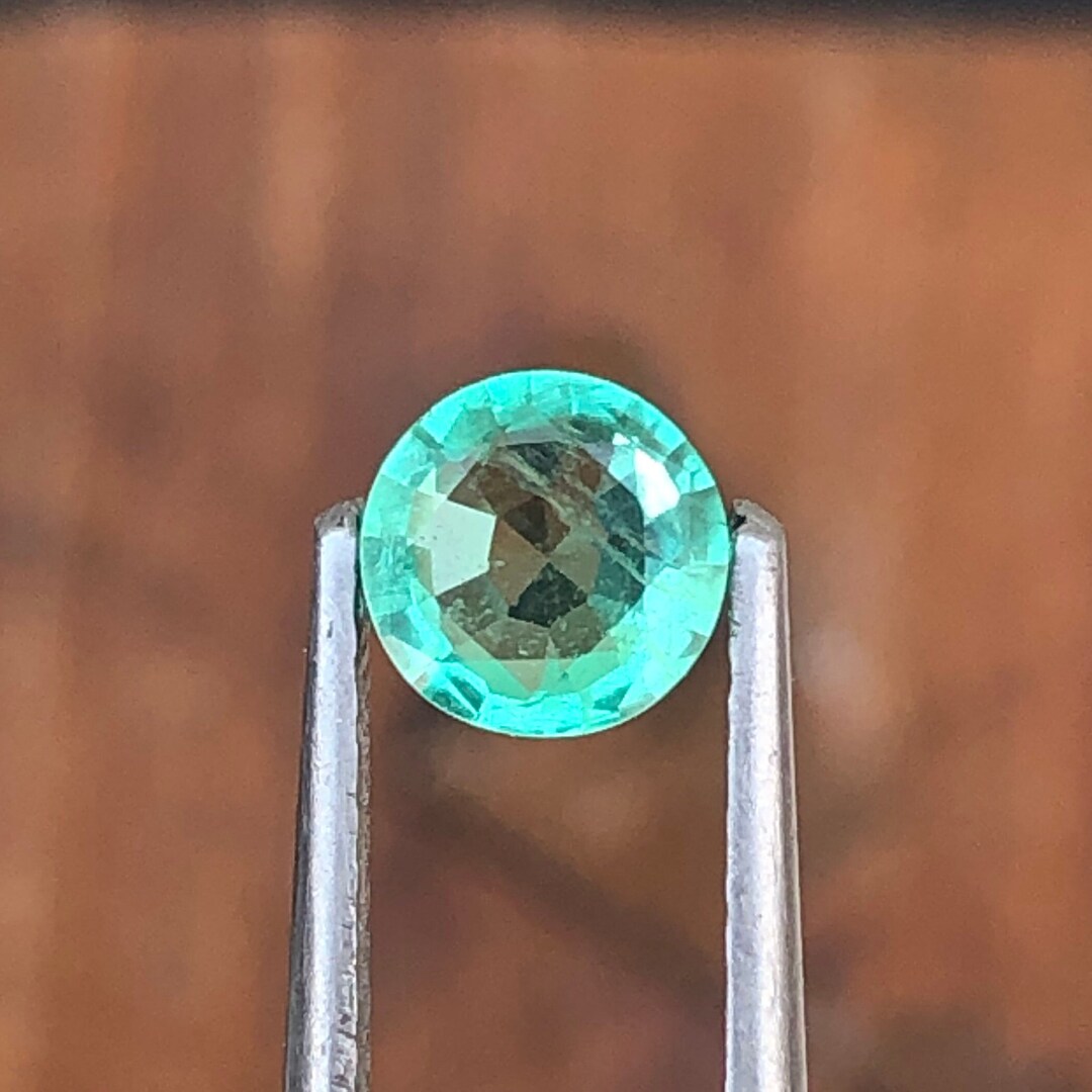 Buy Rare Green Emerald Gemstone, 5 MM 0.35 Carat Loose Faceted Round ...