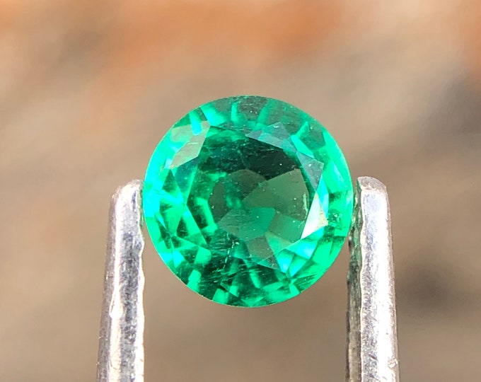 Natural Vivid Green Emerald, Emerald Round, Faceted Emerald, Loose ...