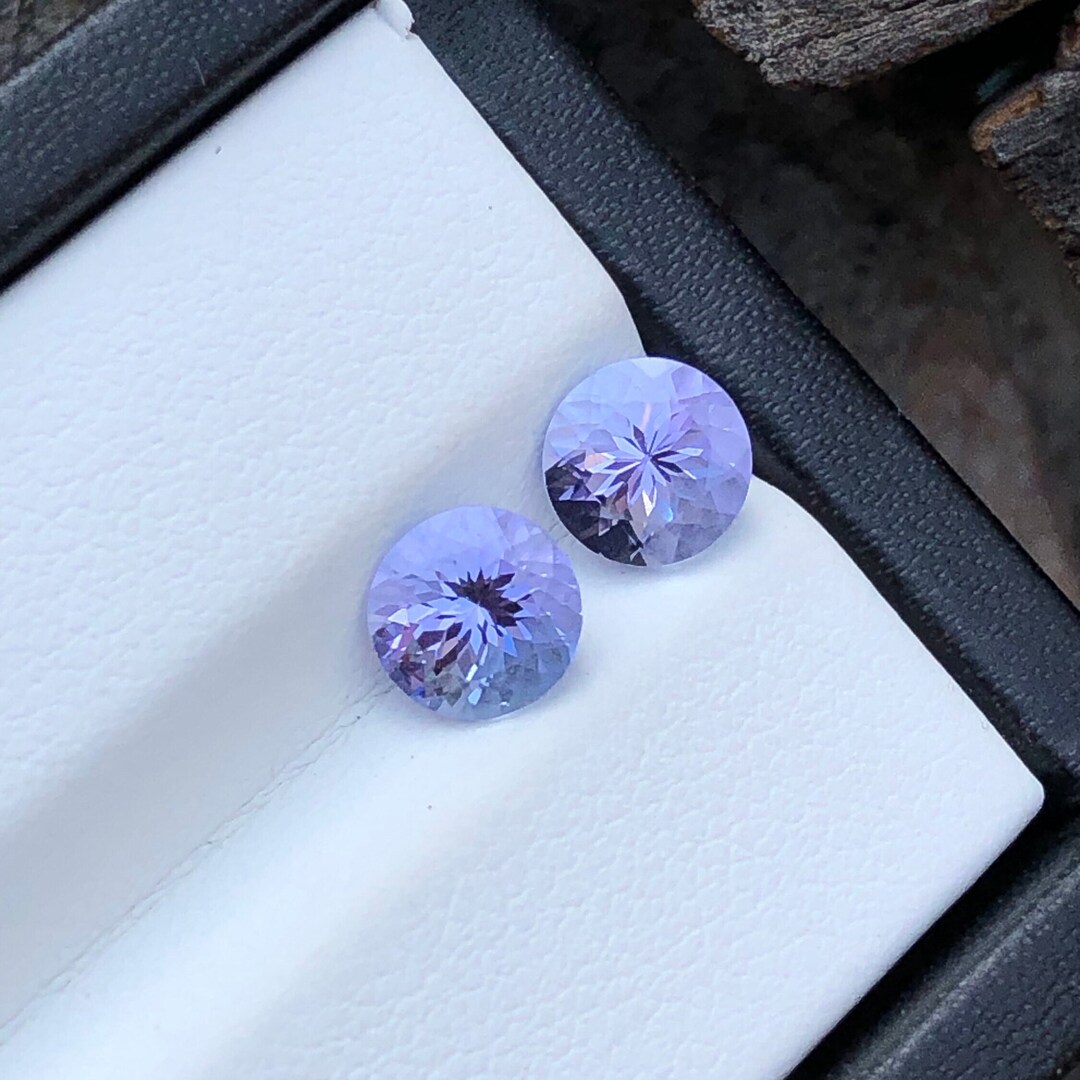 6MM Amazing Purple & Blue Tanzanite Round Pair 1.80 Cr - Etsy