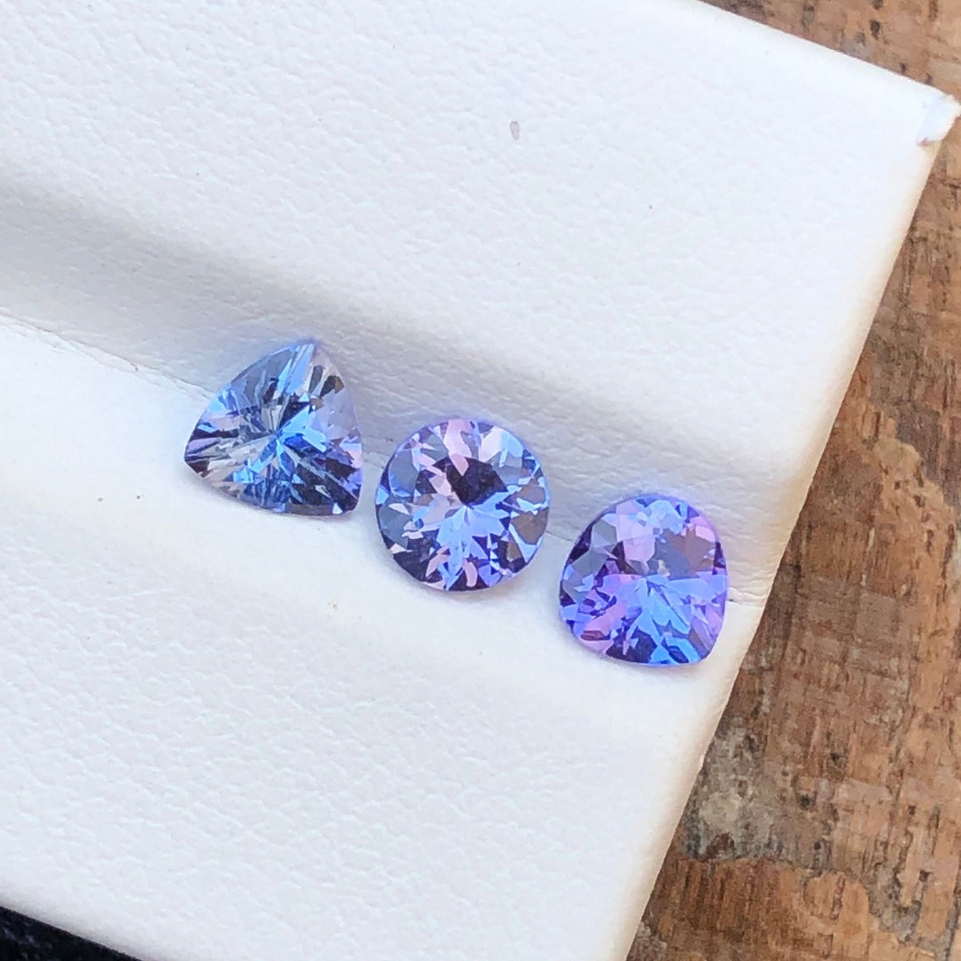 Rare Tanzanite Gemstone: 5MM Faceted Zoisite, Mixed Shapes - Etsy