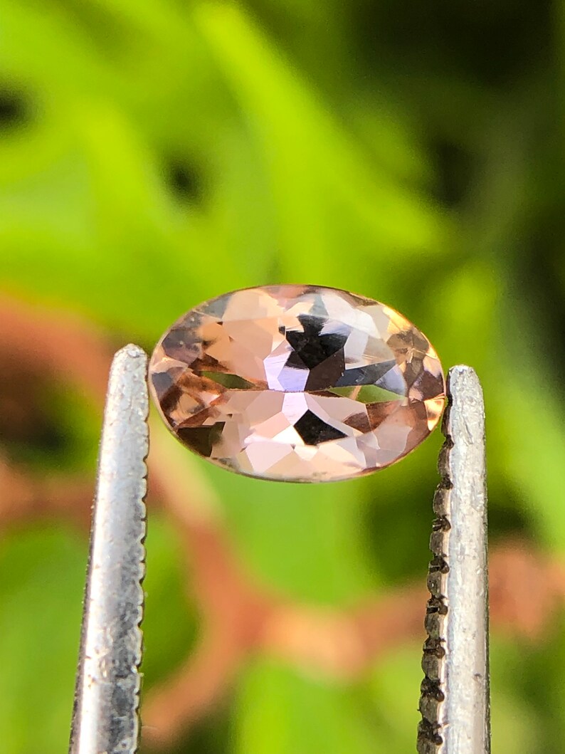 Buy Peach Color Tanzanite Oval Gemstone, 6x4 MM Loose Faceted Zoisite ...
