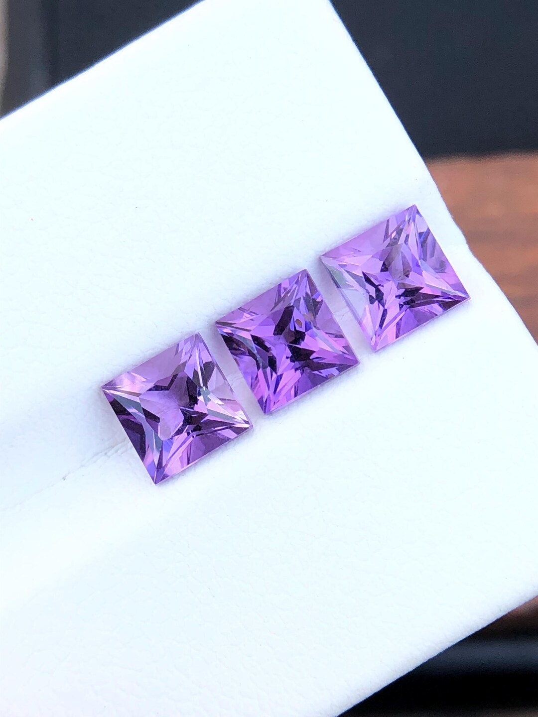 Buy 5 MM Square Princess Cut Amethyst Gemstone, Loose 2.1 Carat ...