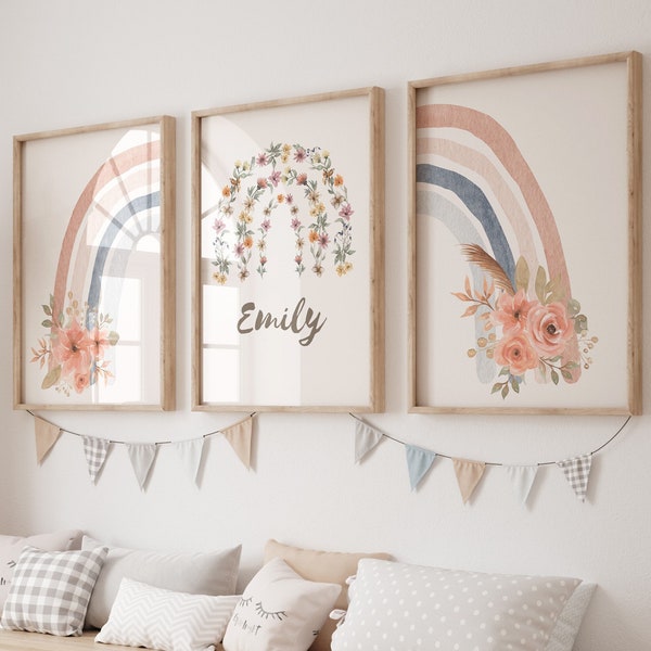 Rainbow Nursery Art - Etsy