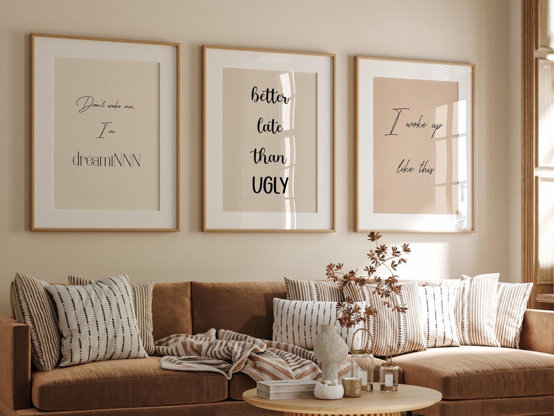Vanilla Girl Affirmation Posters: Cream White Nursery Art (set of 4 ...
