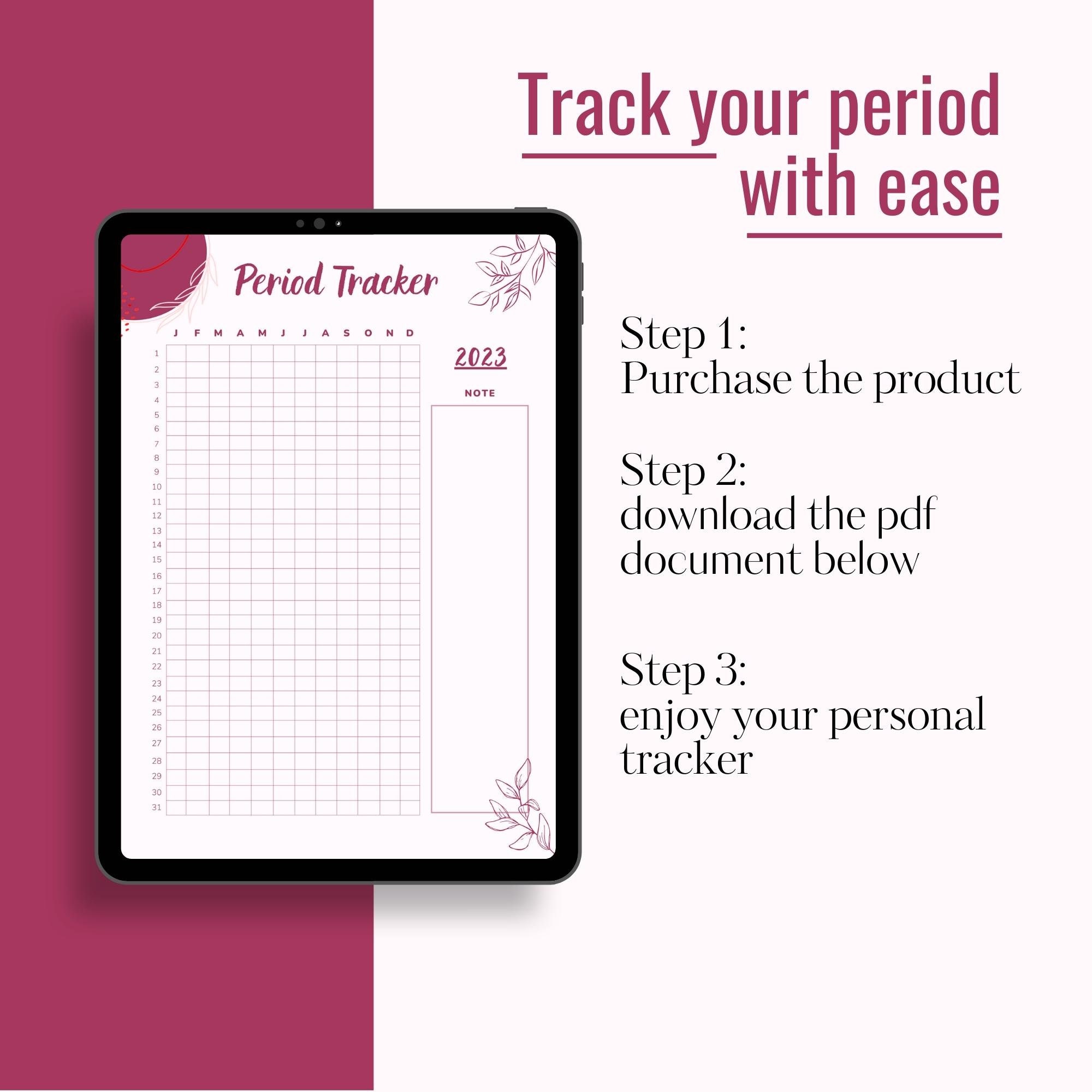Ultimate Period Tracker Printable, Digital Period Tracker, Period ...