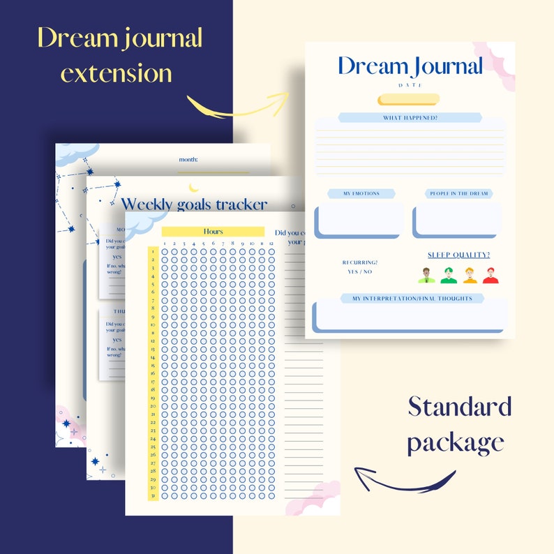 Printable Sleep Tracker Template, Digital Sleep Planner, Digital Sleep ...