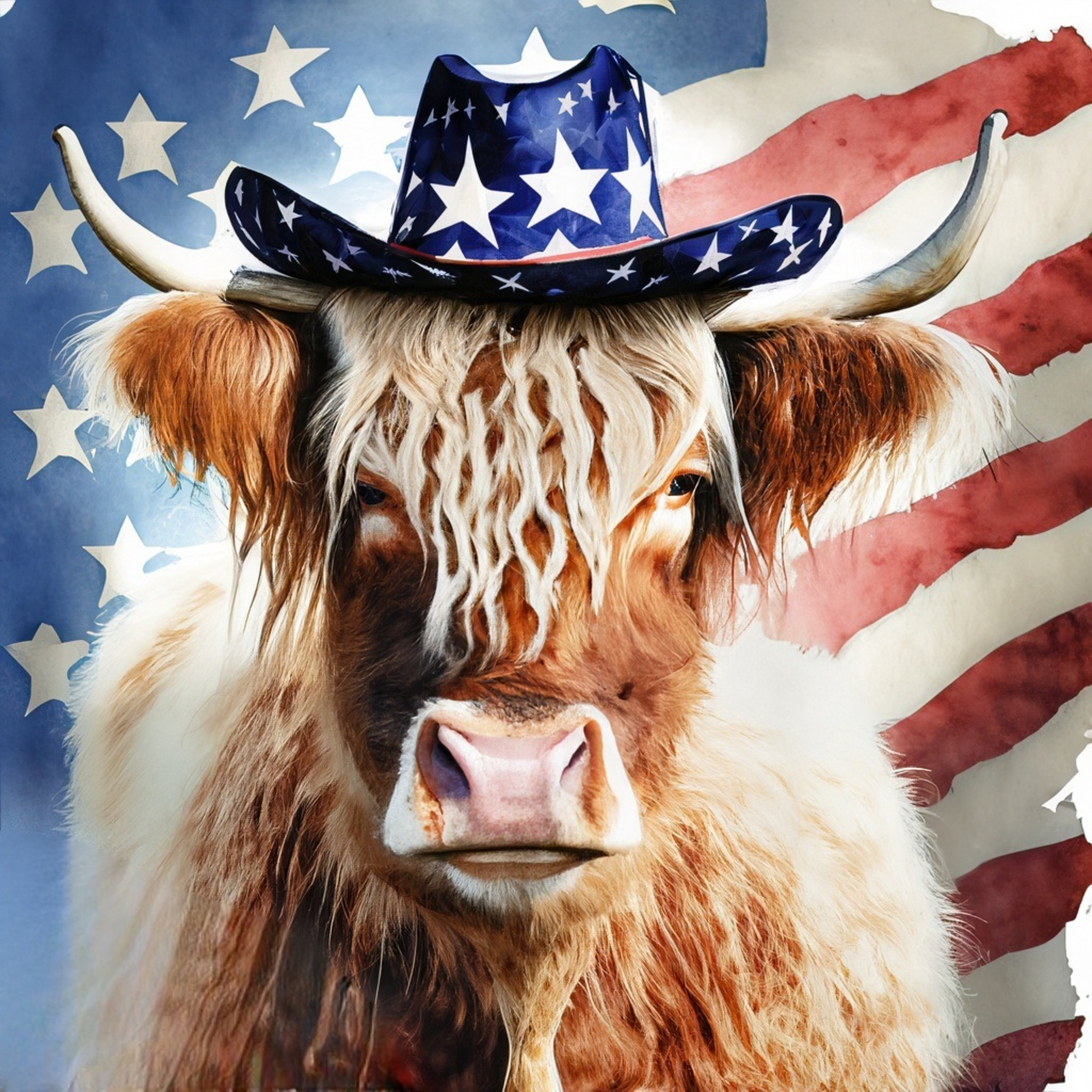 Cowboy Hat, Portrait Cow, Cow, Long Haired Highland Cow, Highland Cow ...