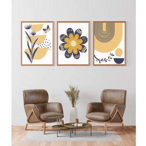 Boho Wall Print Set of 3, Boho Poster, Boho Print, Abstract Boho ...