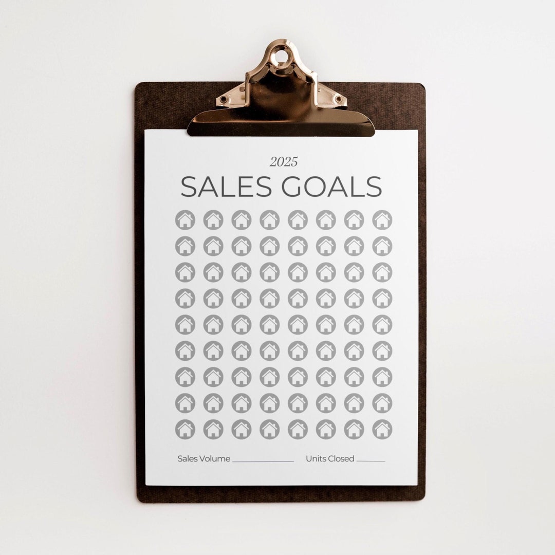 Goal Chart, Real Estate House Goal Chart, Real Estate Goal Sheet ...