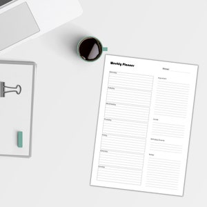 Printable Weekly Planner Interactive Planner Print Planner Days Space ...