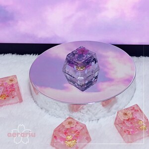 SAKURA Artisan Keycaps, Custom Resin Keycaps, Cherry Keycaps Gift for ...