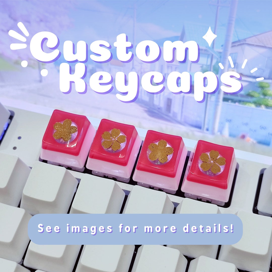 CUSTOMIZED Artisan Keycaps Custom Resin Keycaps Cherry - Etsy