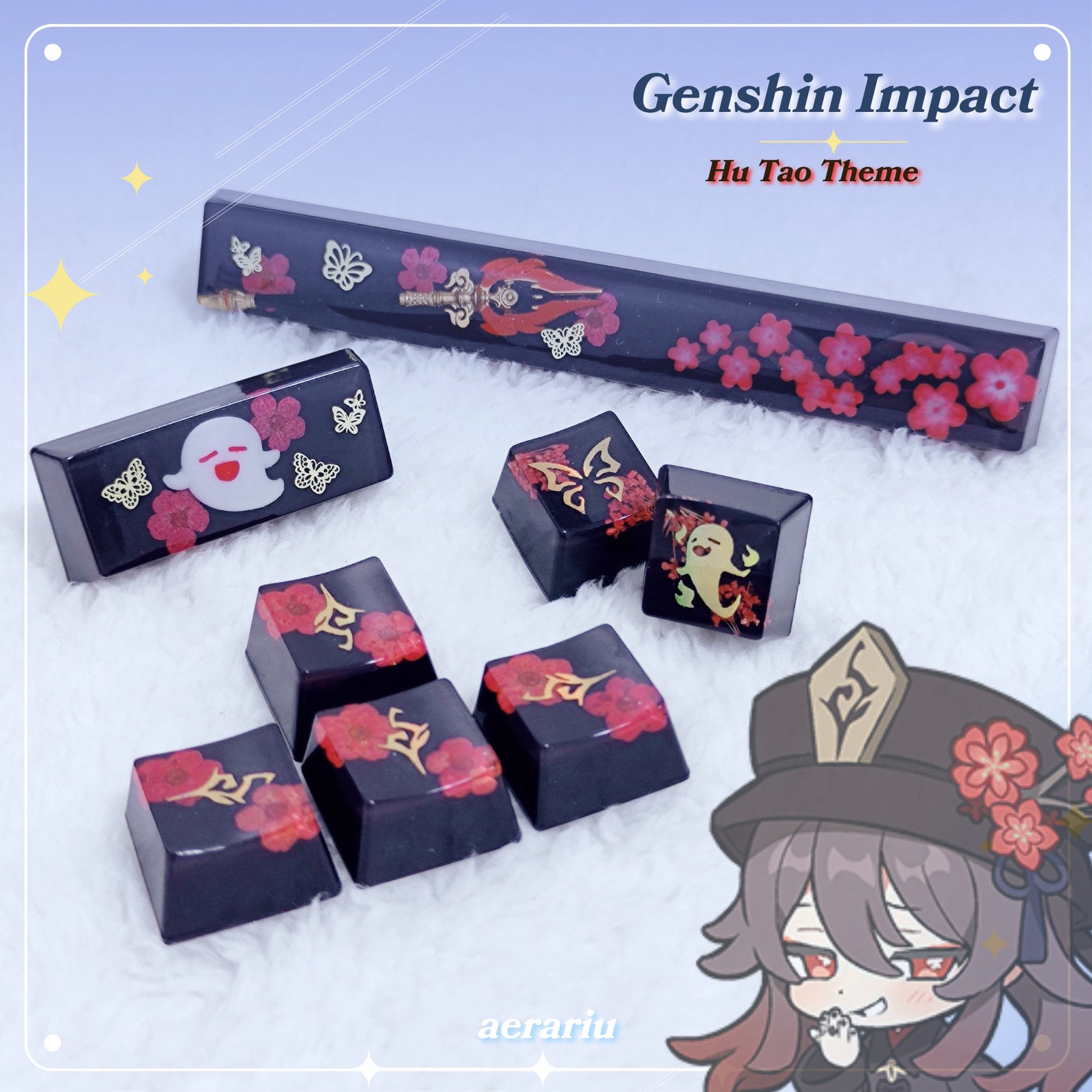 HU TAO Artisan Keycaps, Custom Resin Keycaps, Cherry Keycaps Gift for ...