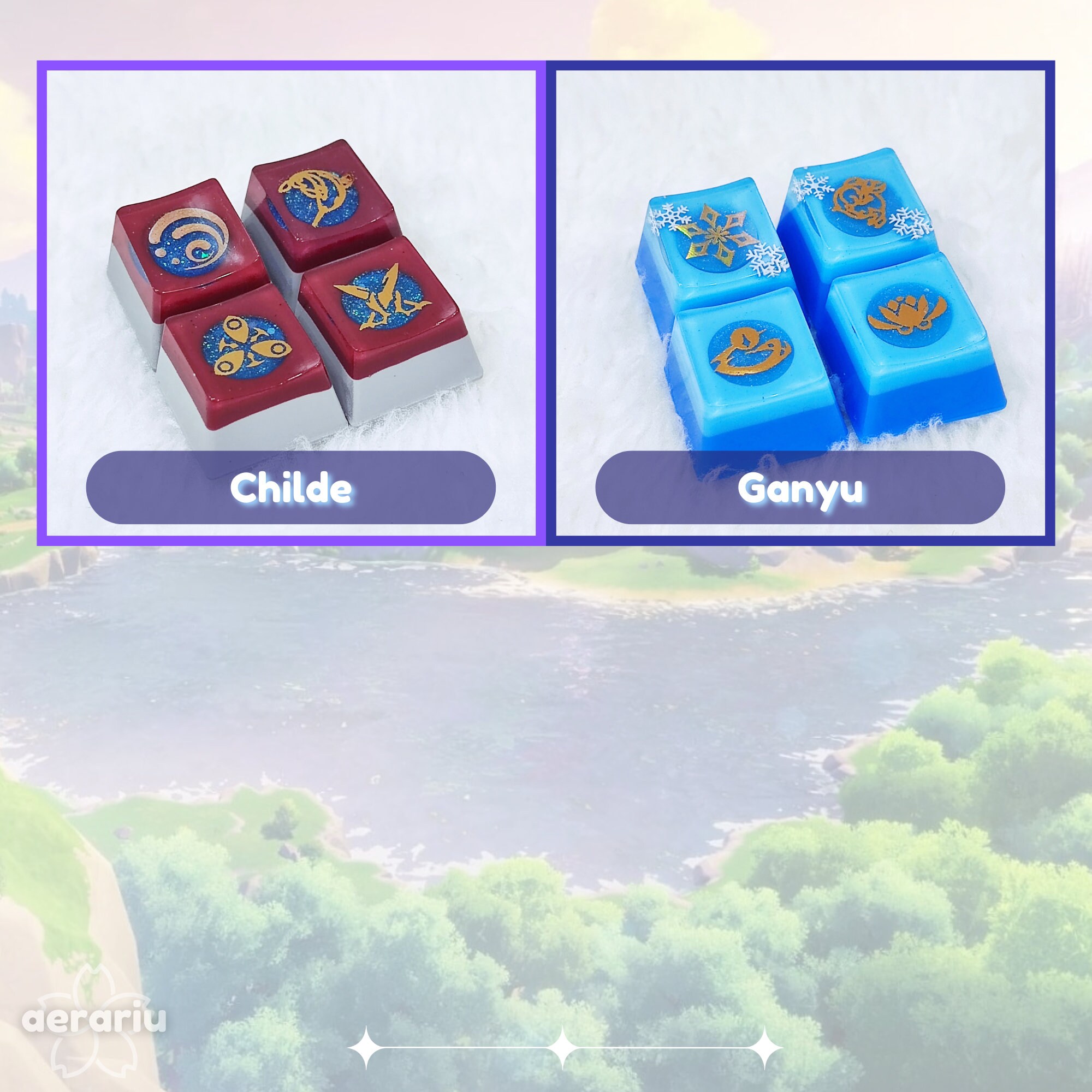 LIYUE Artisan Keycaps Custom Resin Keycaps Cherry Keycaps - Etsy