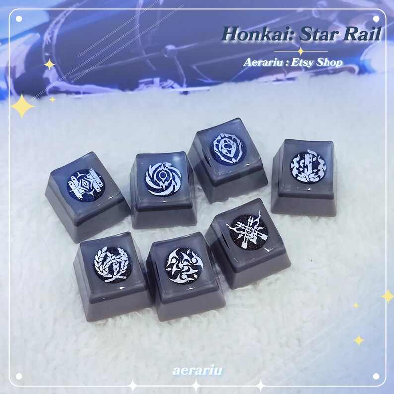 Honkai Star Rail Artisan Keycaps, Custom Resin Keycaps, Cherry Keycaps ...