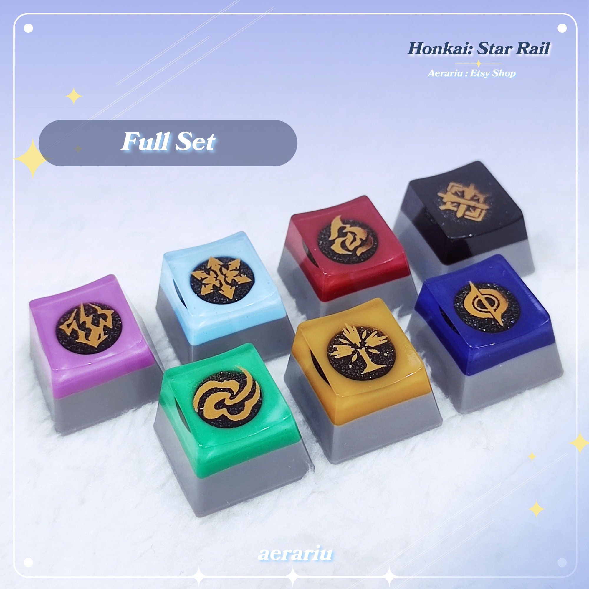 Honkai Star Rail Artisan Keycaps Custom Resin Keycaps Cherry - Etsy