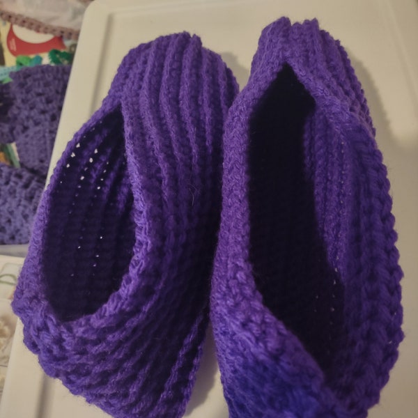 Purple Slippers - Etsy
