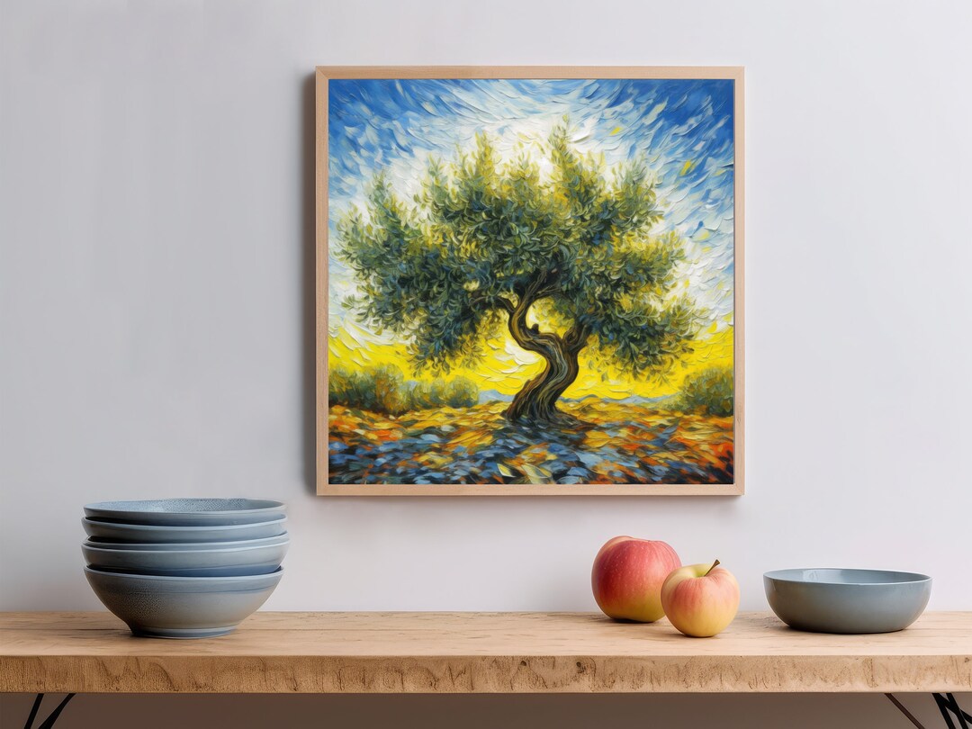 Digital Printable Painting of a Tree in the Style of Famous Painter ...
