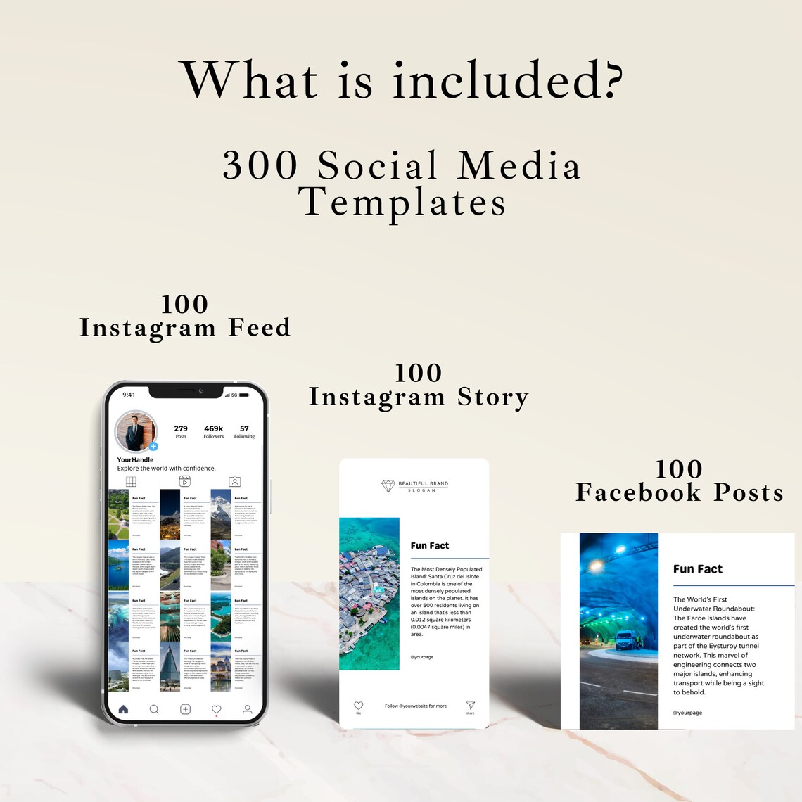 Travel Fun Facts Canva Templates: Social Media Posts (digital Download ...