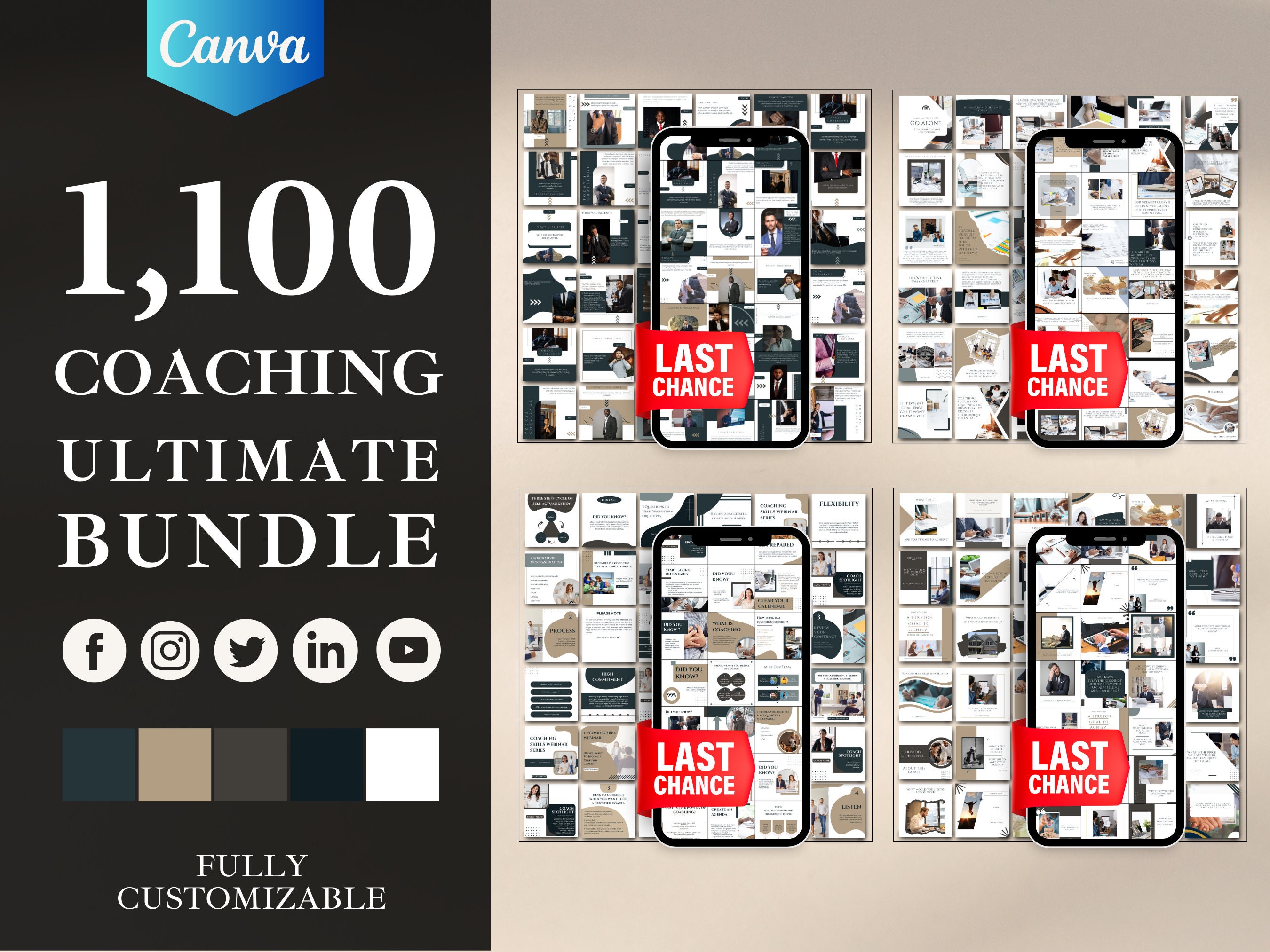 Coaching Instagram Templates, Coaching Canva , Coach Infographics ...
