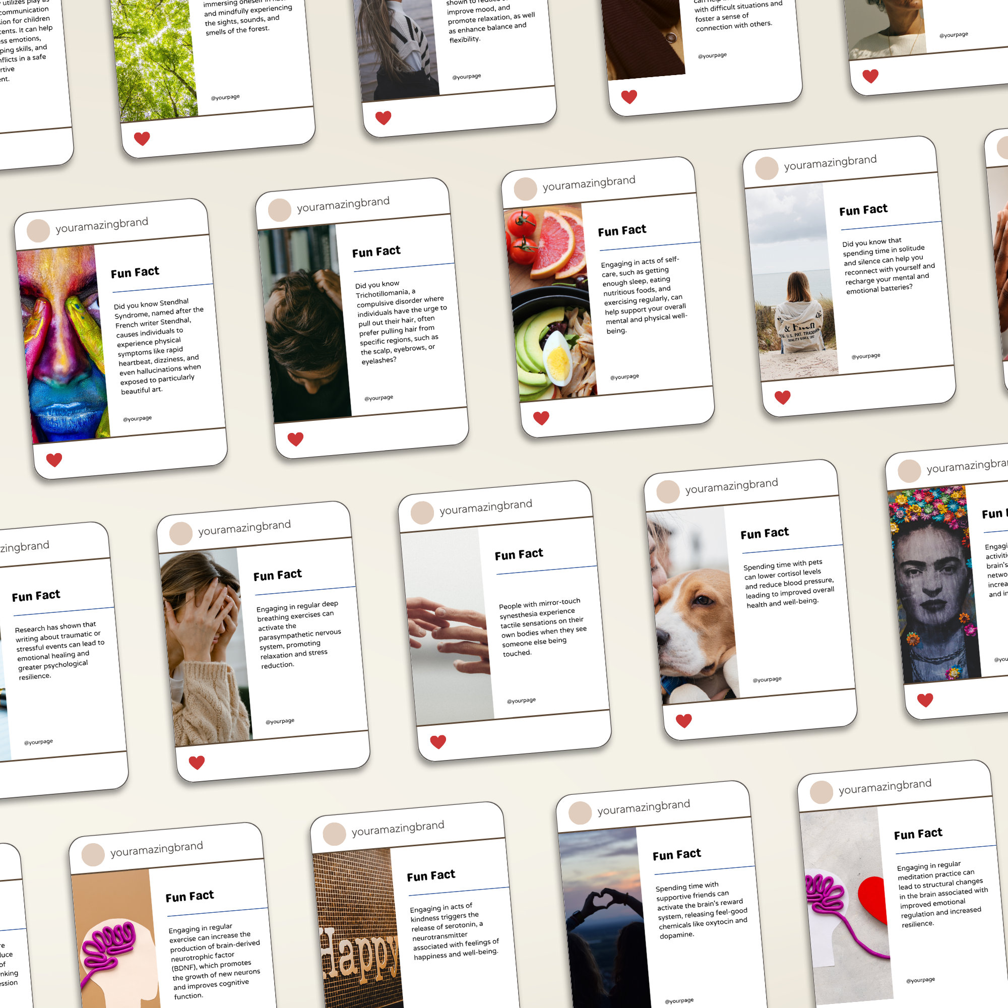 Mental Health Fun Facts Templates, Mental Health Fun Facts, Mental ...