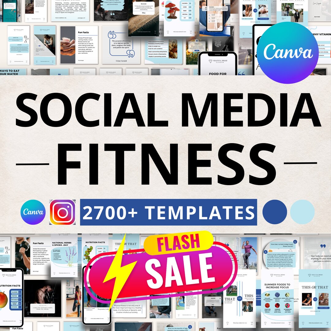 2700+ Fitness Social Media Canva Templates (digital Download) - Etsy
